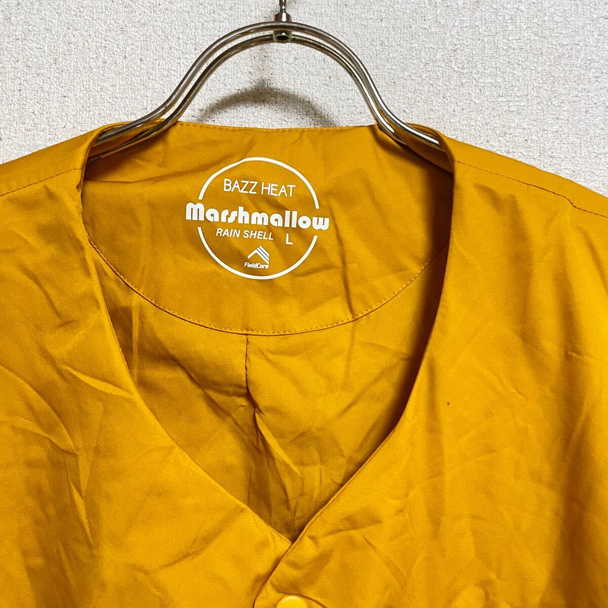 BAZZ HEAT ワークマン Marshmallow RAIN SHELL コーチジャケット ノーカラージャケット ブルゾン イエロー メンズ サイズ L ＊BH /【Buyee ...