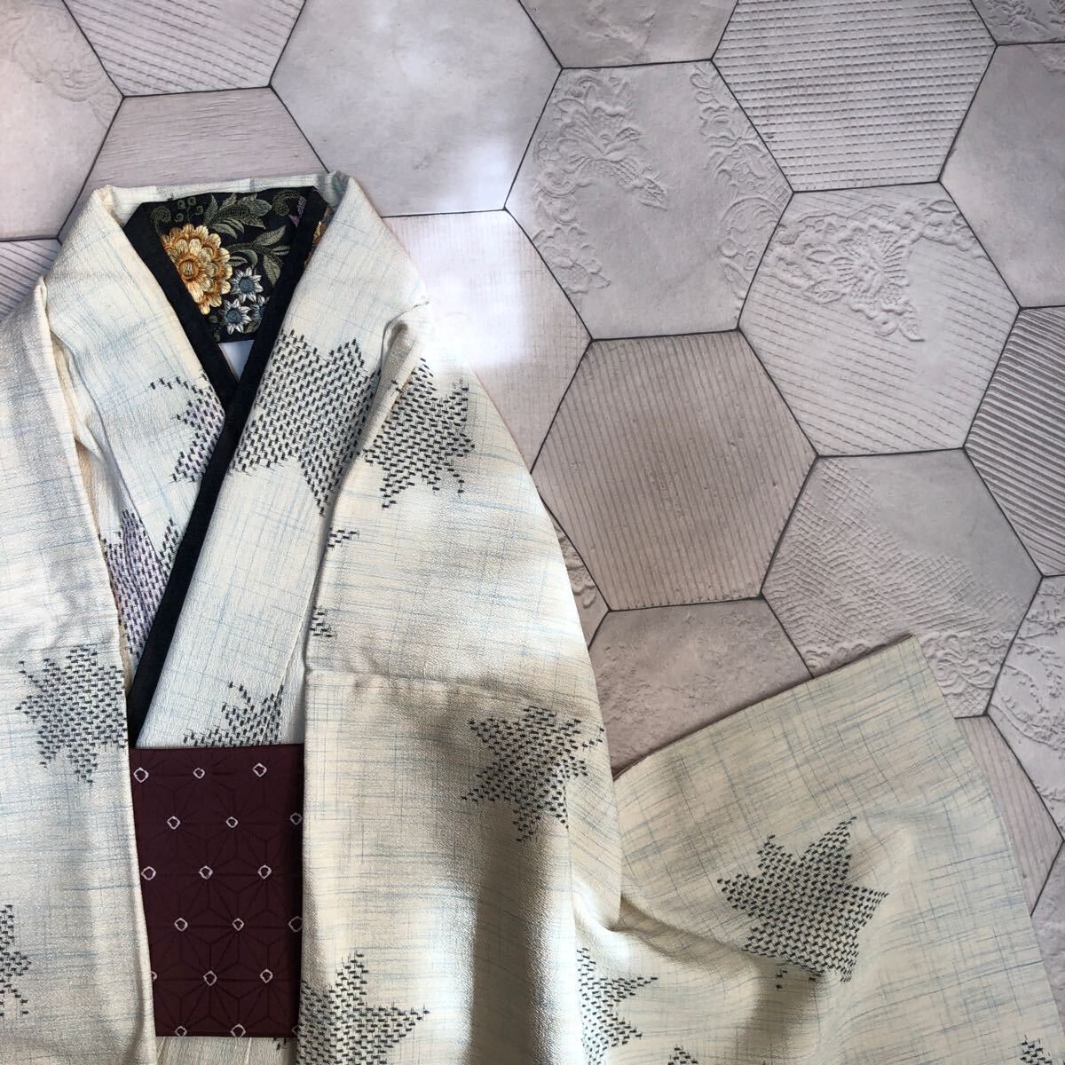 アンティーク 着物 紅葉 楓 白地 昭和レトロ 大正ロマン モダン 和洋折衷コーデ リメイク 絹 正絹100% こ11-15y /【Buyee】 Buyee - Japanese Proxy ...