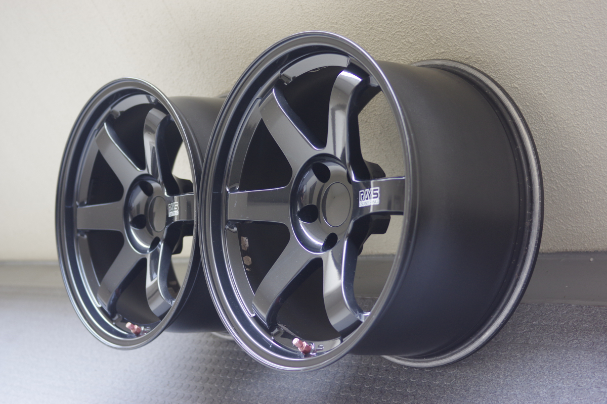 【絶版】限定 RAYS VOLK RACING TE37 18インチ 9.5J+1 PCD114.3 5H 2本 GT-R BNR32 BCNR33 BNR34 FR車リア /【Buyee ...