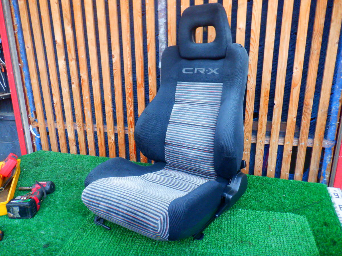 CR-X EF7 SI ZC ④ シート 椅子 助手席側 左 個人宅配達可能 CRX サイバー EF6 EF8 SIR EF3 EF9 サイバー B16A VTEC 環状 JDM ...