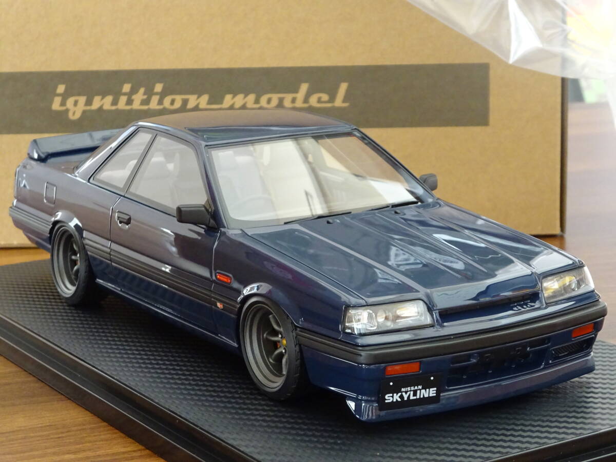 ☆IG3509☆1/18 Nissan Skyline GTS-R (R31) Blue Black☆16inchワタナベ☆ローダウン☆スカイライン☆イグニッション☆ignition ...