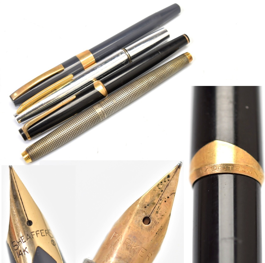372 万年筆 4本まとめて MONTBLANC モンブラン PARKER パーカー 文房具 ジャンク品 刻印 貴金属 金 K14 /【Buyee】 Buyee - Japanese ...