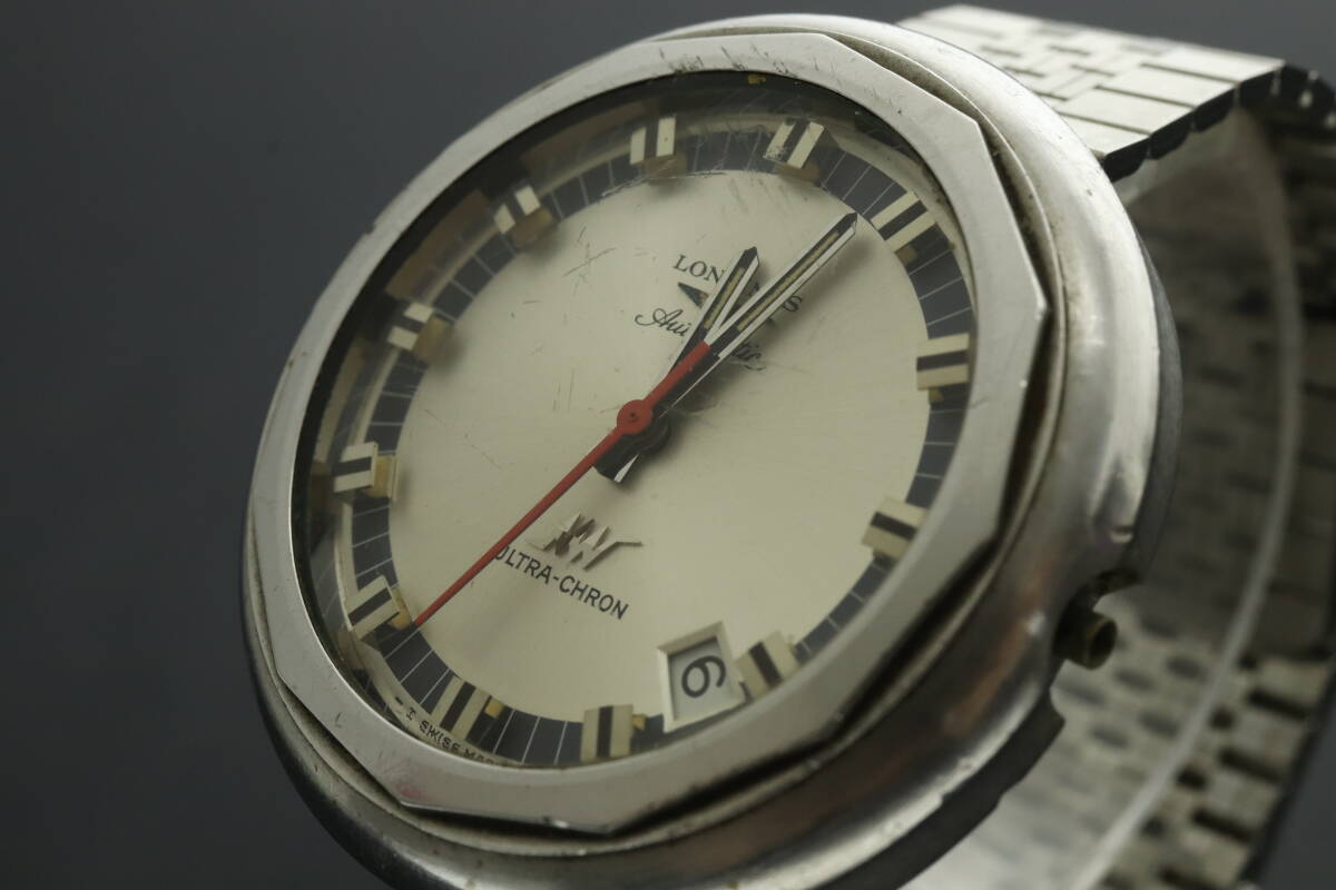 LVSP6-11-13 7T113-13 LONGINES ロンジン 腕時計 15 ウルトラクロン ラウンド デイト 自動巻き 約88g メンズ シルバー ジャンク /【Buyee ...