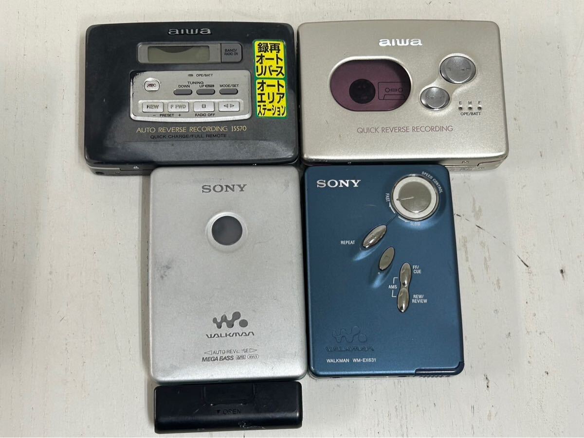 1171h SONY ソニー aiwa アイワ カセットプレイヤー ウォークマン WALKMAN まとめ 4台 WM-EX631 WM ...
