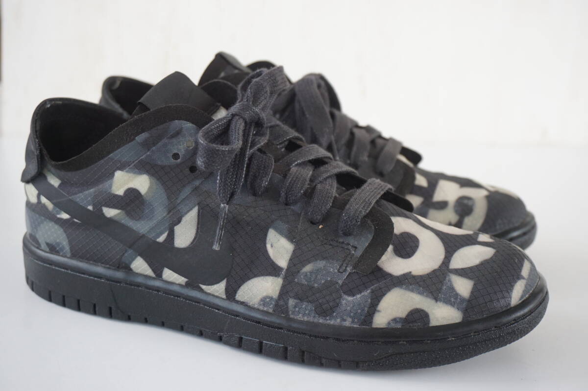 COMME DES GARONS × NIKE DUNK LOW Women's*26cm* コムデギャルソン/ナイキ*スニーカー/靴*数字/ナンバリング*黒/ブラック* /【Buyee ...