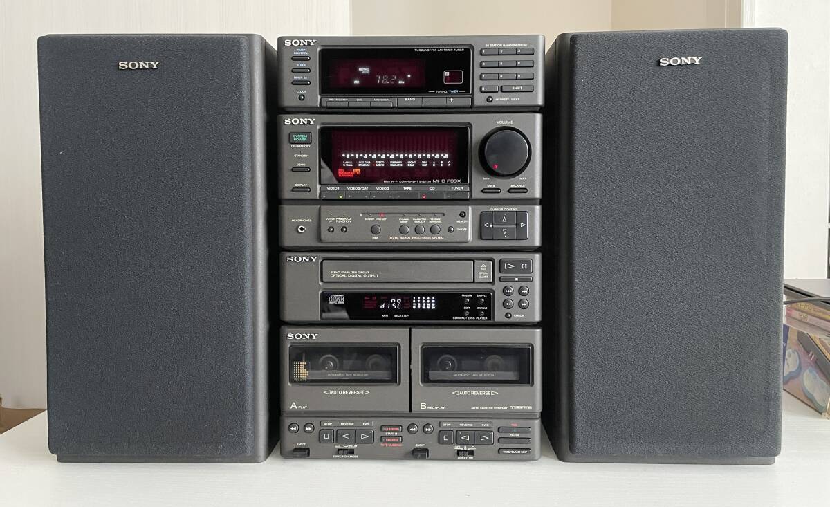 美品 SONY ソニー PIXY ピクシー ミニHI-FIコンポーネントシステム MHC-P99X ST-P99X TA-P99X CDP ...