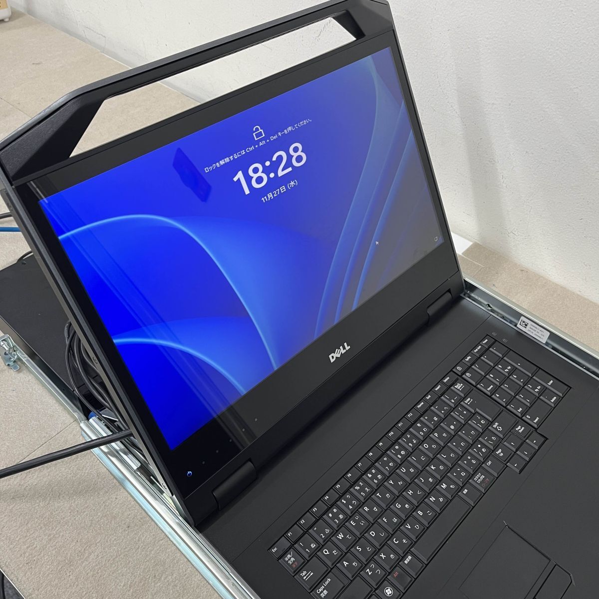 @T01096 秋葉原万世鯖本舗 DELL KMM＆KVMキット (FPM185&1081AD) コンソール JIS配列キーボード KMM ...