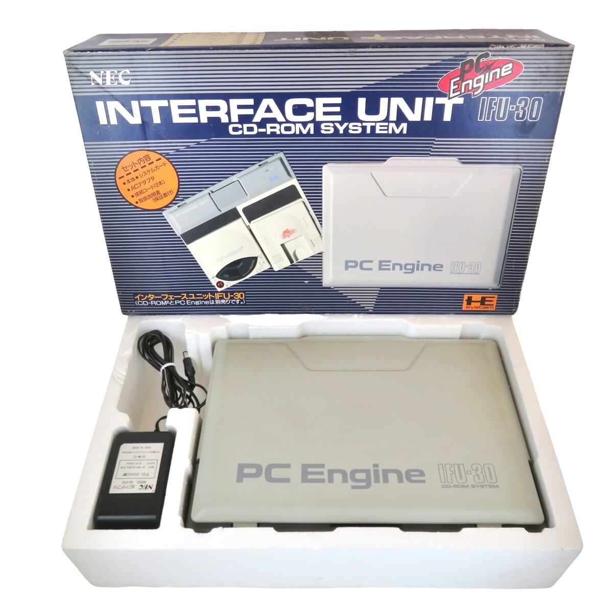 NEC PCエンジン インターフェースユニット CD-ROM SYSTEM IFU=30 CD-ROM2 CDR-30 PCエンジン PI-TG001 ACアダプタ システムカード 1124 ...