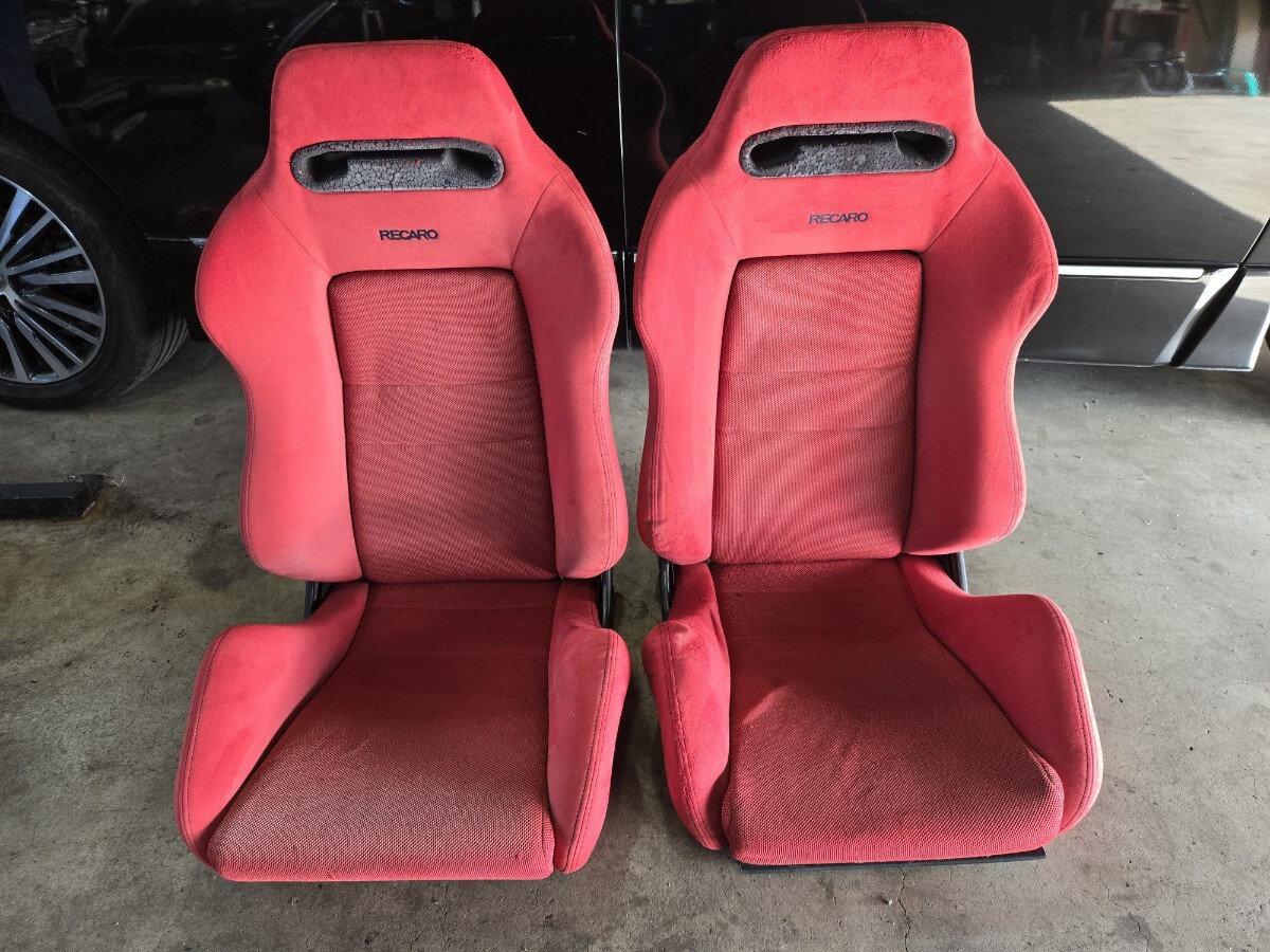 希少 ホンダ タイプR純正レカロ RECARO SR-3 レッド 2脚セット Type-R インテグラ DC2 シビック EK9 ...