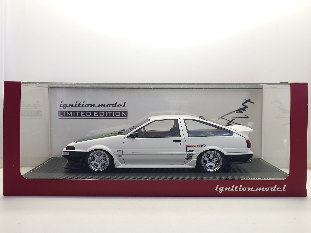 Web限定品 イグニッションモデル 1/18 トヨタ スプリンター トレノ (AE86) 3Door TK-Street ホワイト 土屋圭市 ...