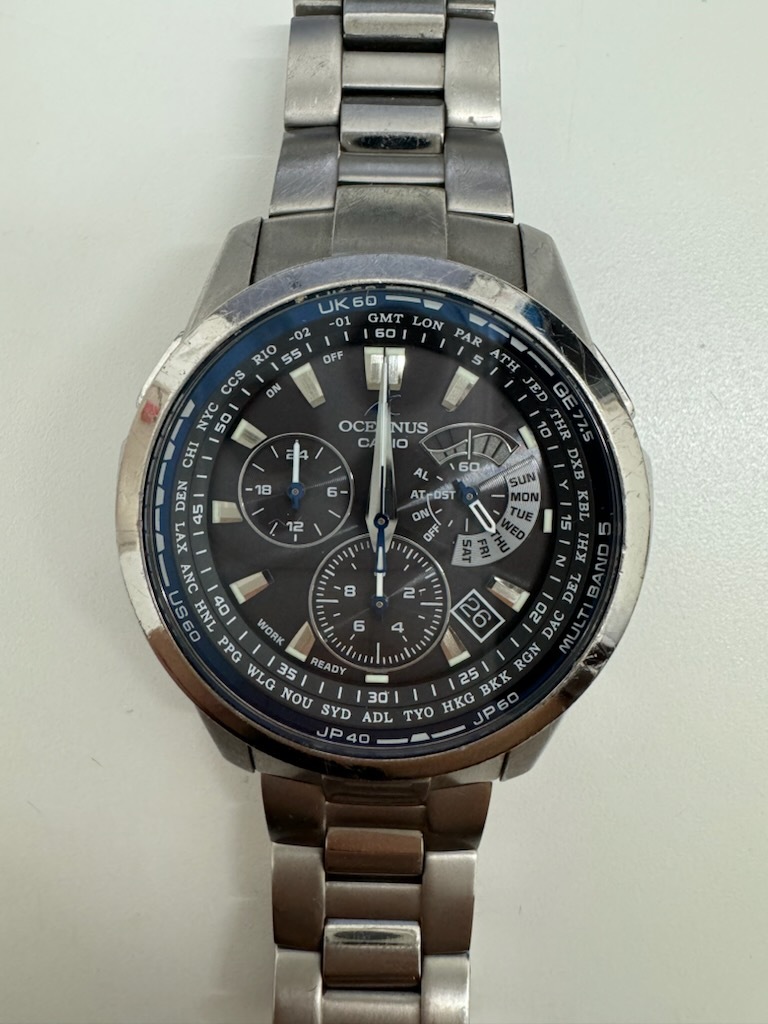 #7152 CASIO カシオ OCEANUS オシアナス OCW-M700 電波ソーラー 腕時計 黒文字盤 メンズ 本体のみ 不動 現状保管品 /【Buyee】 Buyee ...