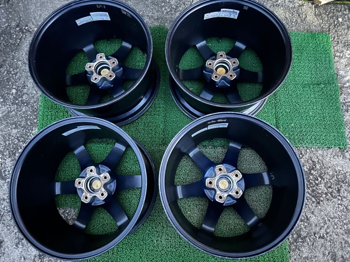 レイズ rays volk racing te37 18 9.5J off 12 pcd114.3 破損無し 綺麗 マグブルー 検索 bnr34 bnr32 bcnr33 gt-r gtr ...