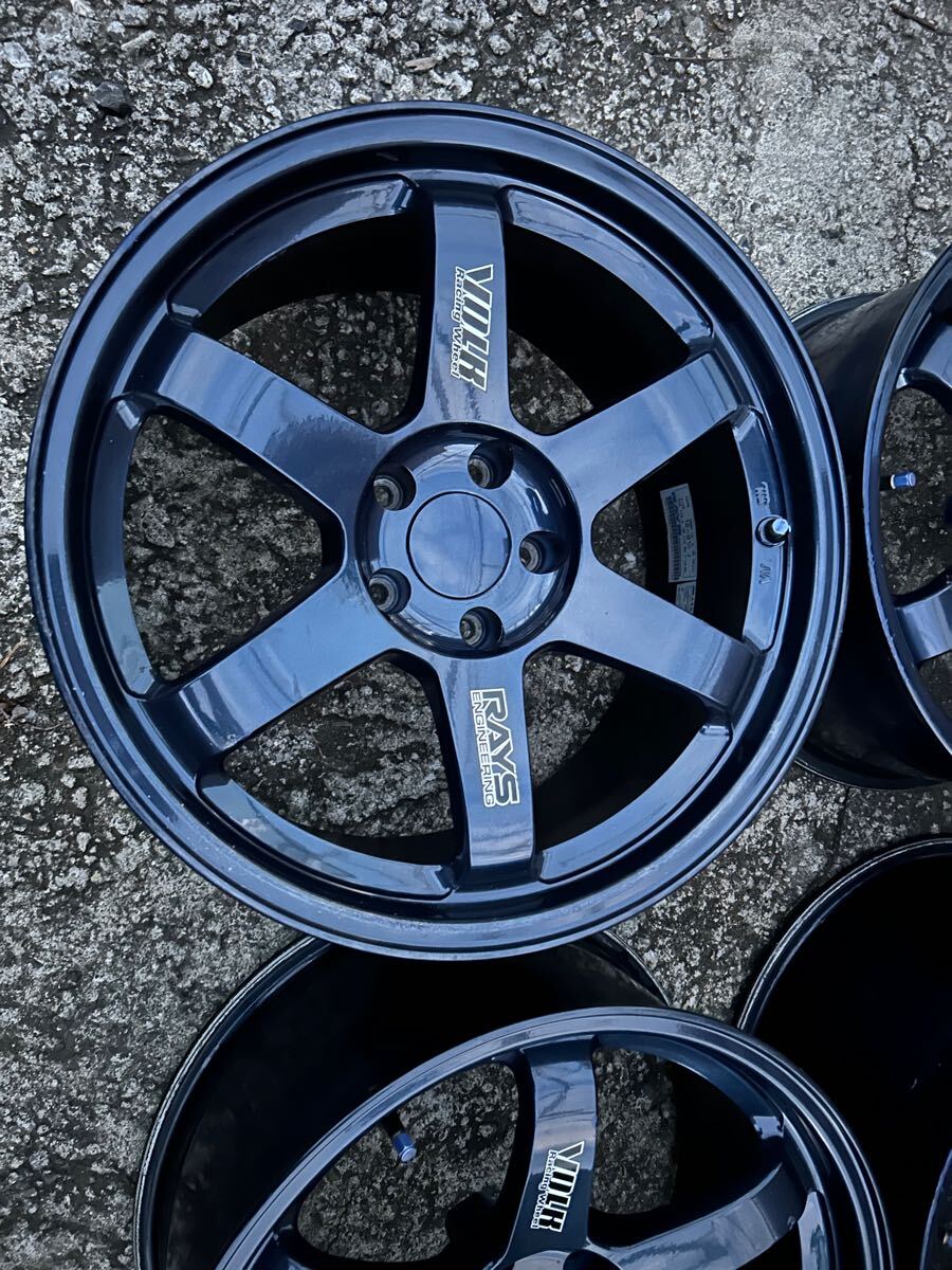 レイズ rays volk racing te37 18 9.5J off 12 pcd114.3 破損無し 綺麗 マグブルー 検索 bnr34 bnr32 bcnr33 gt-r gtr ...
