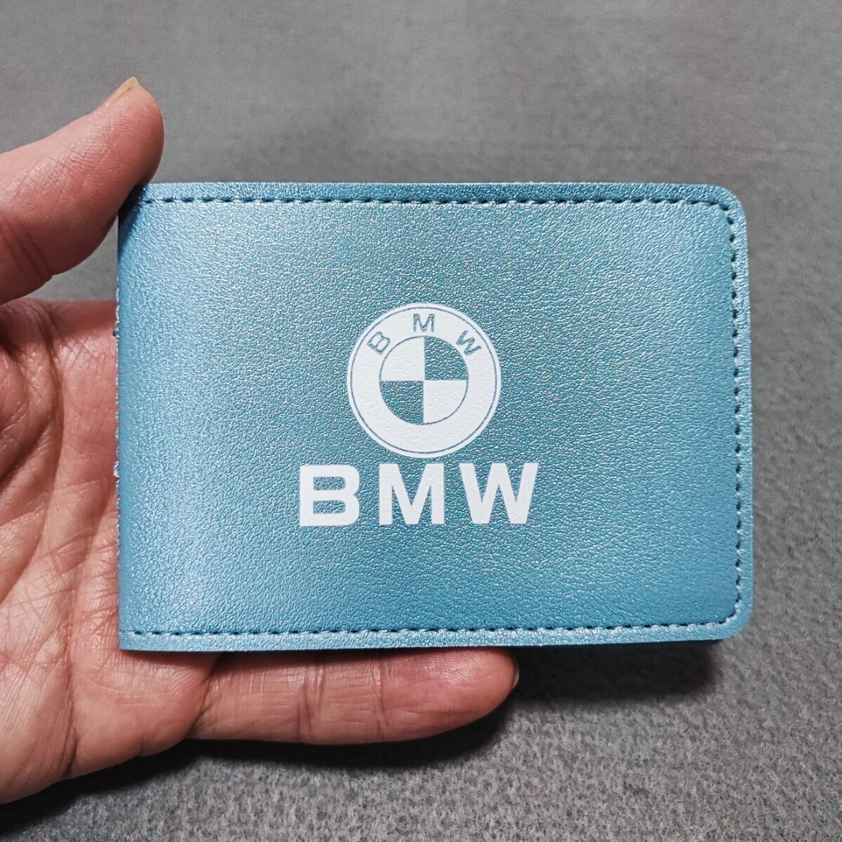 BMW ブルーレザーカードケース 薄型 MPerformance MSport MPower E36 E39 E46 E60 E90 F10 ...