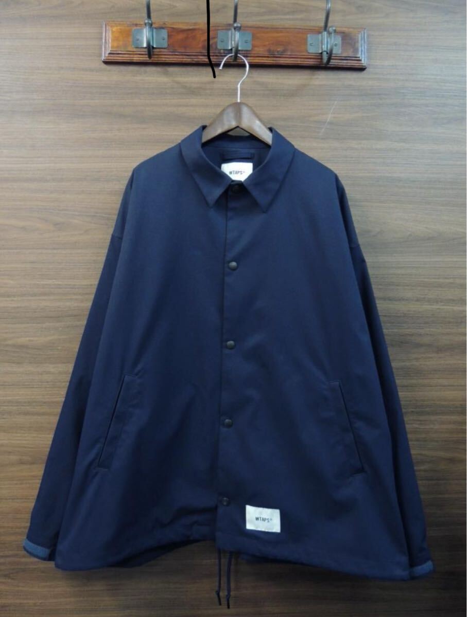 WTAPS Chief Jacket Poly.Twill. Sign Navy ダブルタップス ネイビー アウター ナイロン コーチ ...
