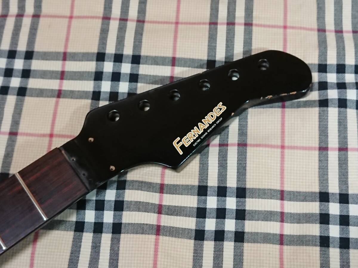 1987年製 FERNANDES FR-55 Short Scale 22F Neck Black フェルナンデス ショート・スケール ネック ...