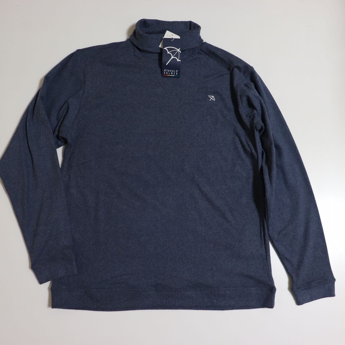 アーノルドパーマー ARNOLD PALMER 新品 メンズ スムースニット タートルネック 長袖 シャツ 紺 Mサイズ [7792813 ...