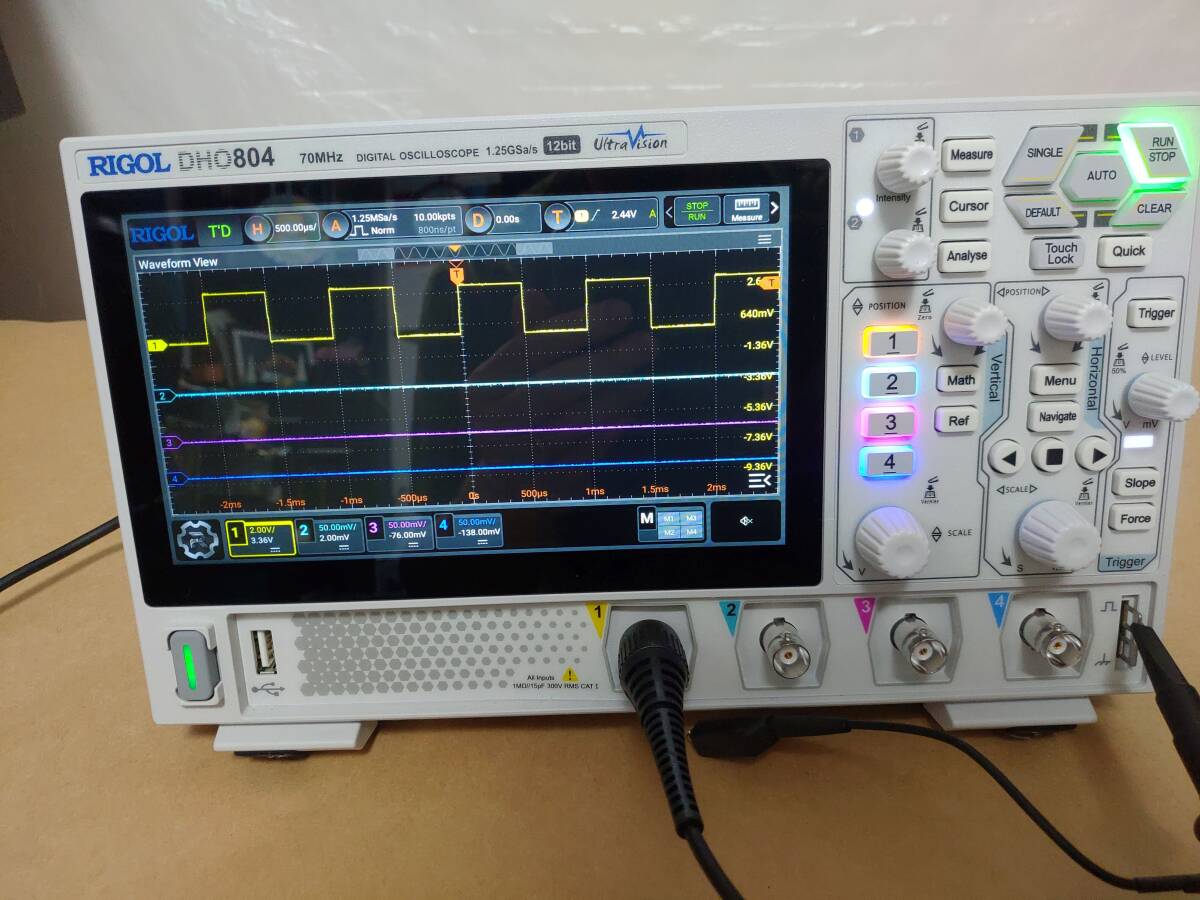 1円～ RIGOL DHO804 70MHZ 4CH デジタルオシロスコープ 12bit 1.25GSa/s オシロスコープ 通電OK ...
