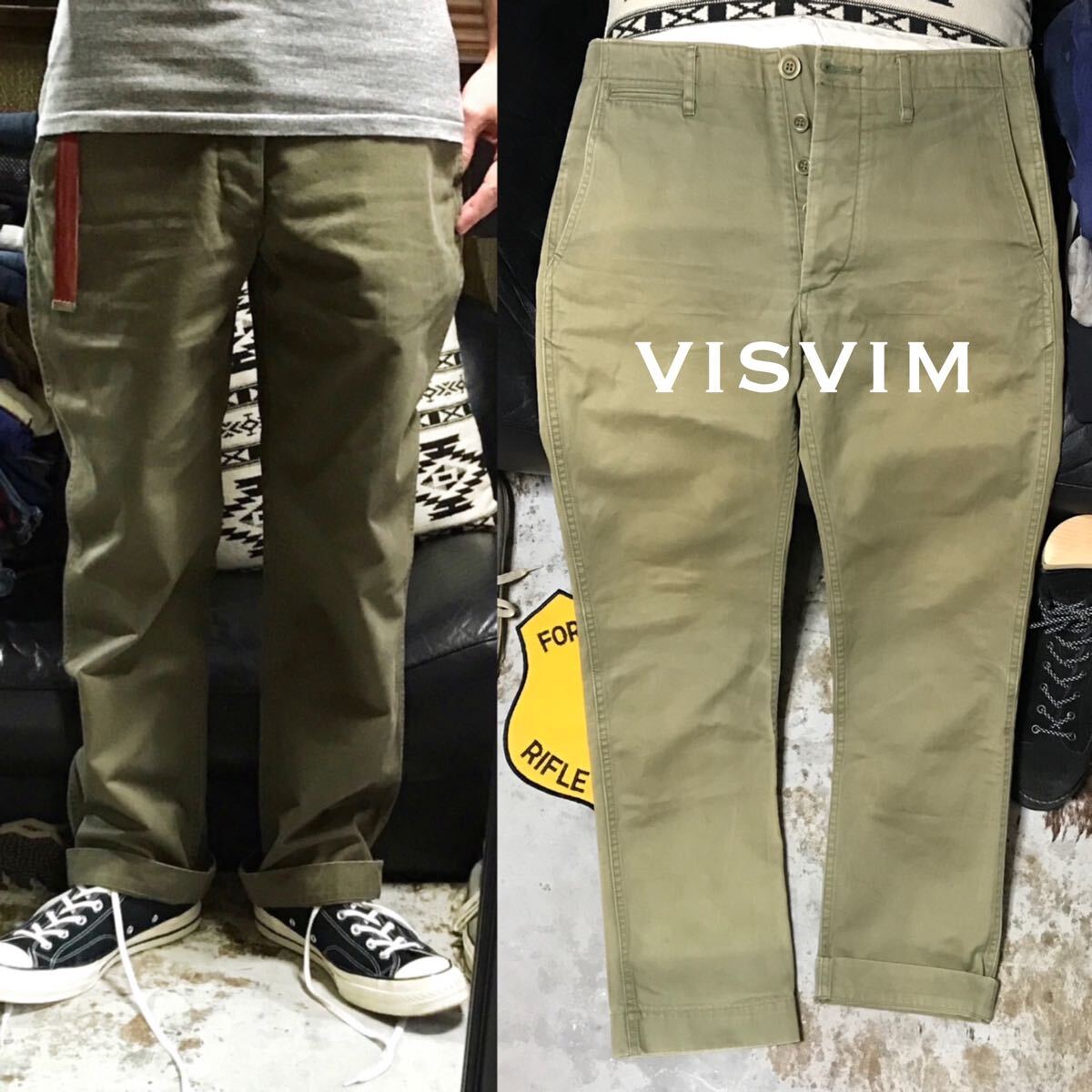 [希少／完売モデル]1円《★ visvim ★》ハイウォーターチノ ビズビム ヴィズヴィム HIGH WATER CHINO ワーク FLUXUS FIL フィル /【Buyee】 Buyee ...