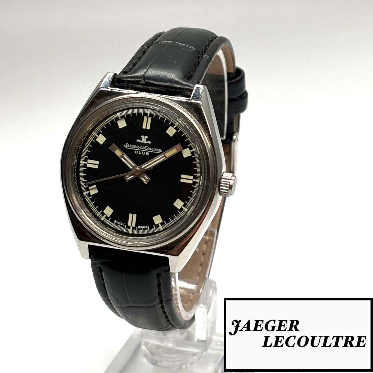 動作良好! ★極美品 ジャガールクルト jaeger le coultre 手巻き デイト メンズ アンティーク ビンテージ ウォッチ 腕時計 ...