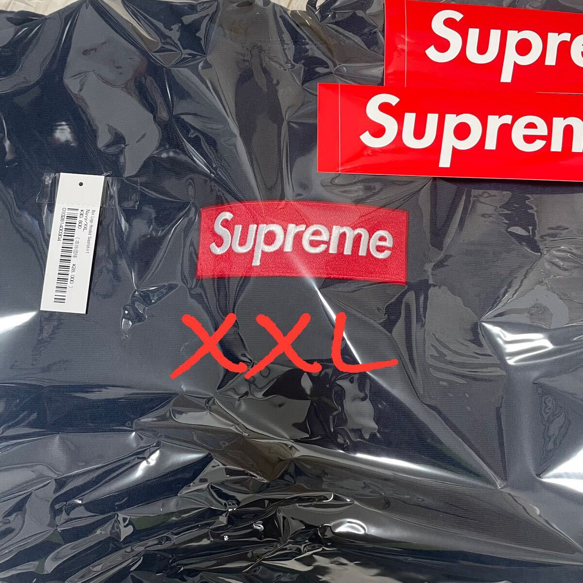 XXL 24FW Supreme Box Logo Hooded Sweatshirt Navy シュプリーム ボックス ロゴ フーディー スウェットシャツ ネイビー /【Buyee】