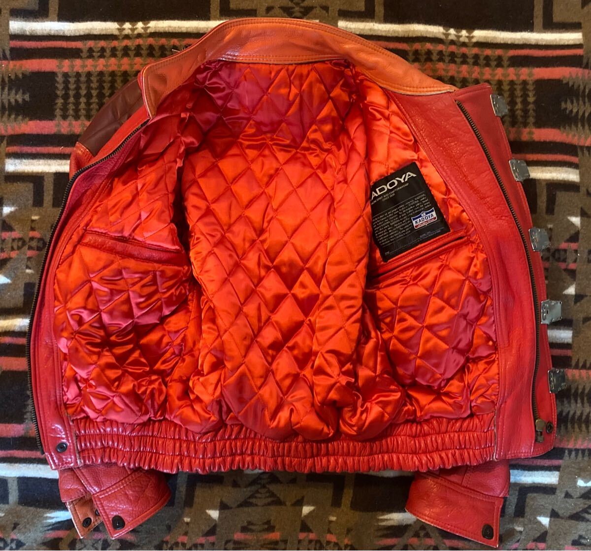 カドヤkadoya金田アキラAKIRAビンテージ オリジナルlカプセル赤ライダースジャケットレザージャケット ライディングジャケット革ジャンz512 /【Buyee】 Buyee ...