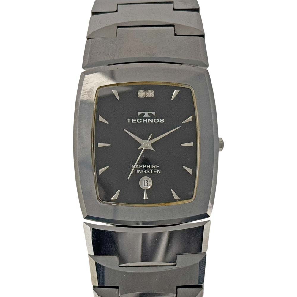 南店24-3303 【良品/電池交換済み】 テクノス TEM558 クオーツ時計 サファイア タングステン デイト 日付 三針 ブラック TECHNOS /【Buyee】 Buyee ...