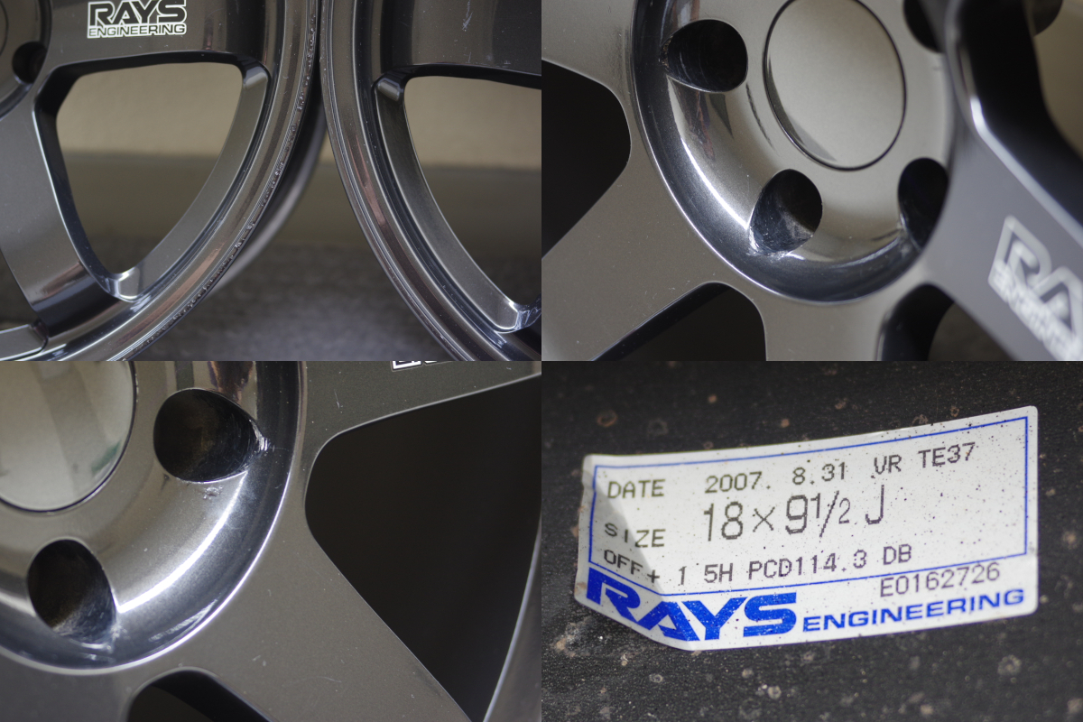 【絶版】期間限定値下げ 限定 RAYS VOLK RACING TE37 18インチ 9.5J+1 PCD114.3 5H 2本 GT-R BNR32 BCNR33 BNR34 FR車リア ...