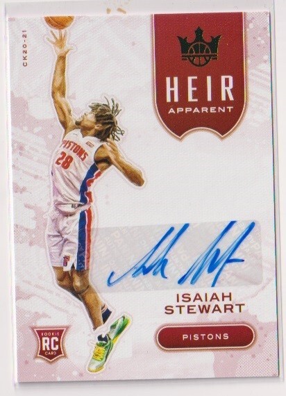 2020-21 Court Kings Isaiah Stewart RC Heir Apparent Autograph card ...
