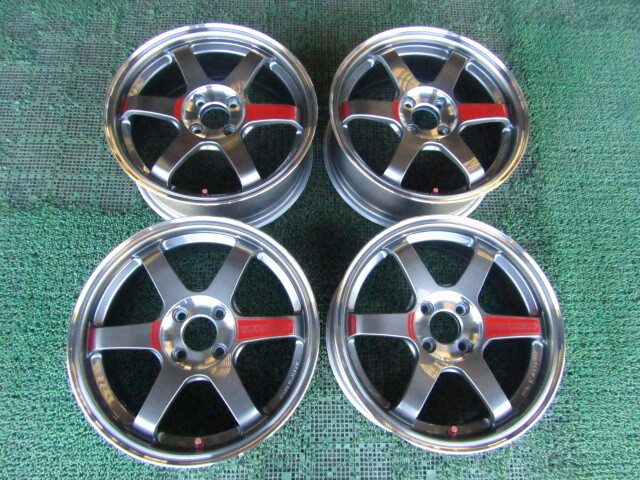 T395 RAYS VOLK TE37 SONIC SL 16インチ 6.5J+37 100/4H 4本セット！！アクア ヴィッツ ヤリス ノート マツダ2 デミオ ロードスターなど ...
