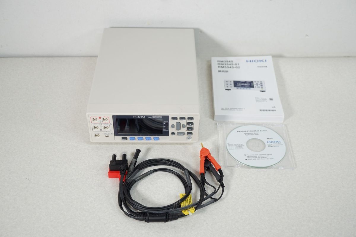 [NZ][L4148610] HIOKI 日置 RM3545 RESISTANCE METER L2101専用ケーブル/マニュアル等付き ...